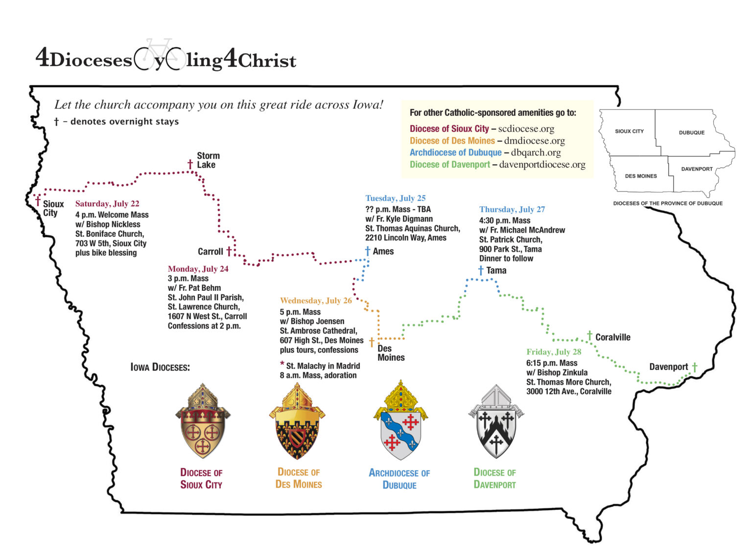 4DiocesesCycling4Christ: food for the soul on RAGBRAI - The Catholic ...